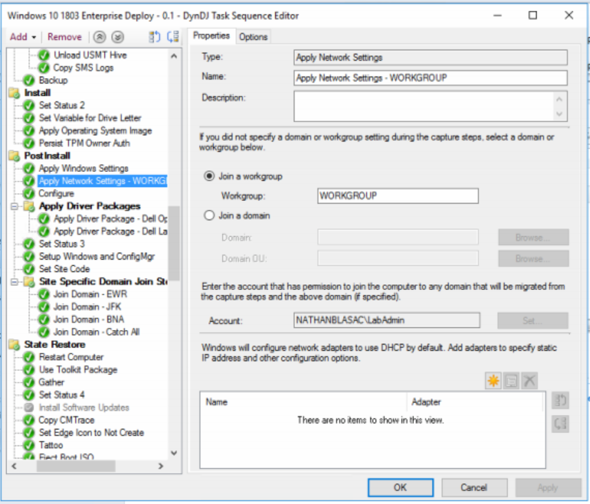 Dynamic Domain Join Based On Machine Name In A Bare Metal Sccm Current Branch Windows 10