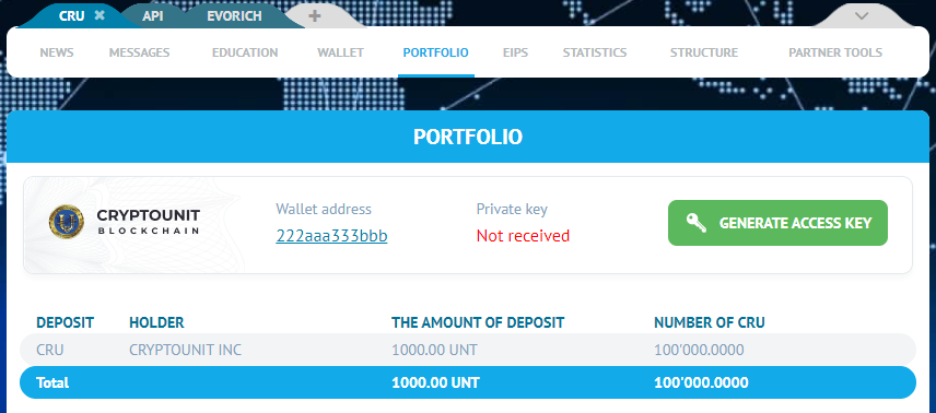 Blockchain Cryptounit — Key generation from CRU account | Medium