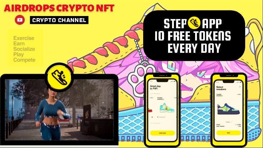 STEP APP | 10 FREE TOKENS EVERY DAY - AIRDROPS CRYPTO NFT - Medium