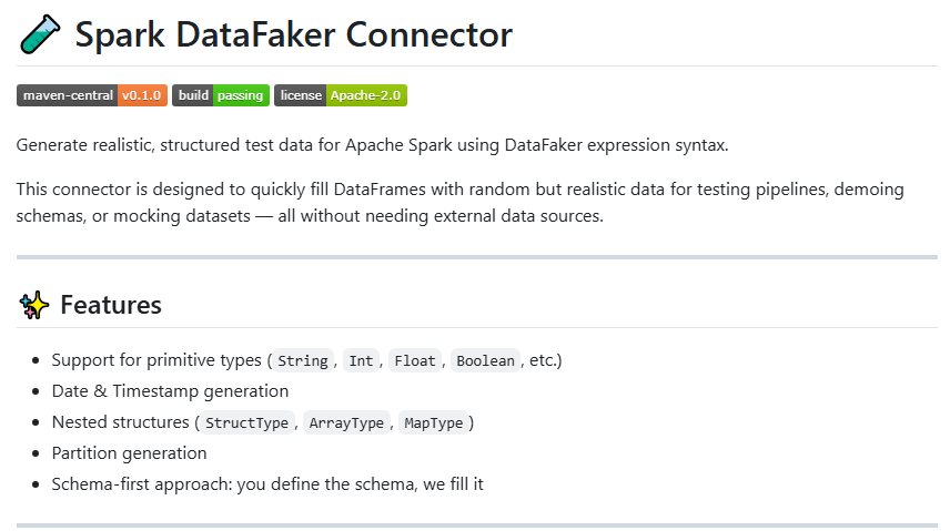 Generating Synthetic Data in Apache Spark with the Spark Datafaker Connector | by Alexander ...