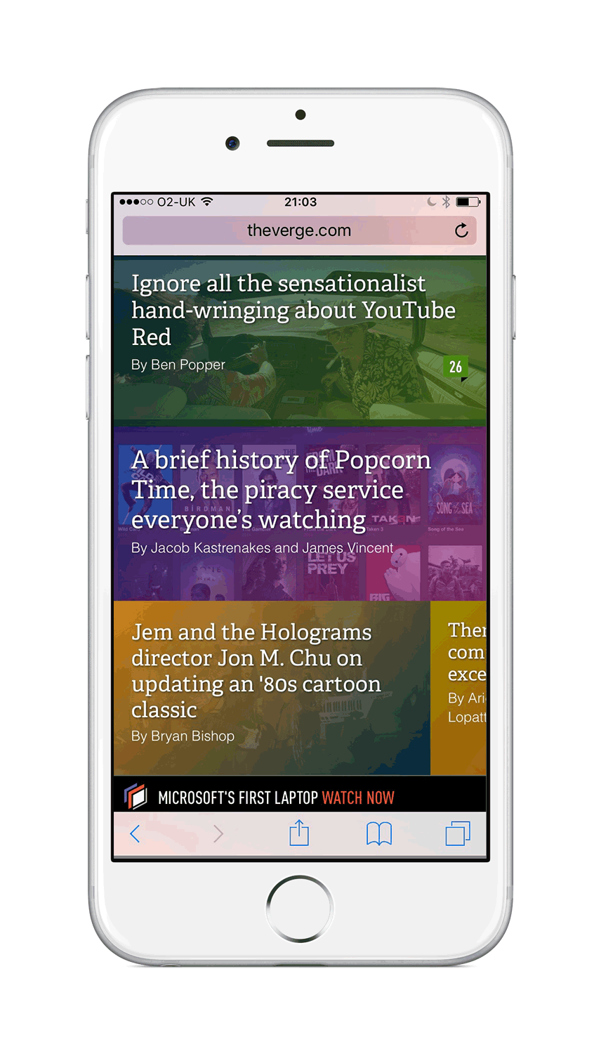 Redesigning Safari on iOS. There might be other browsers available ...