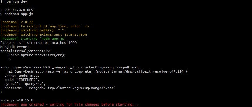 如何修復“錯誤：querySrv EREFUSED”，當連接到 MongoDB Atlas 時 - Danny Hu - Medium
