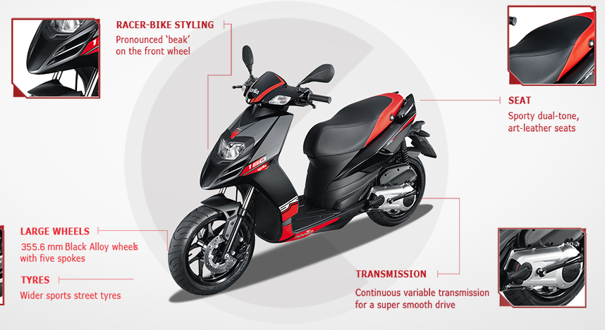 SR 150 scooter. Aprilia SR 150 scooter designed with… | by Scooty Bike ...