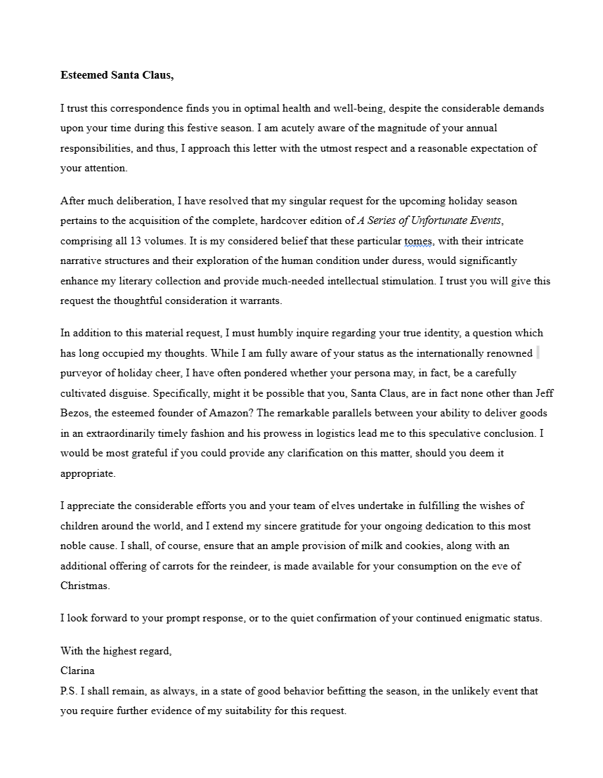 When Your Kids Use AI to Write Santa Letters (and it writes back as ...
