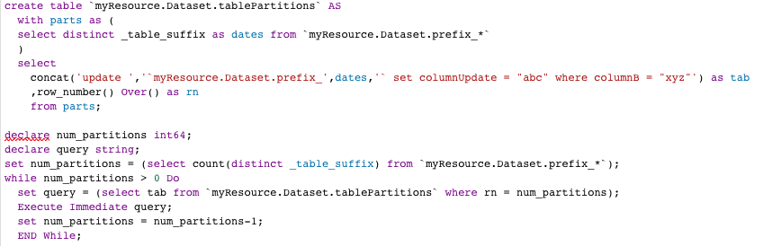 Updating Partitioned Tables in BigQuery | by Vinit Shah | Towards Data ...
