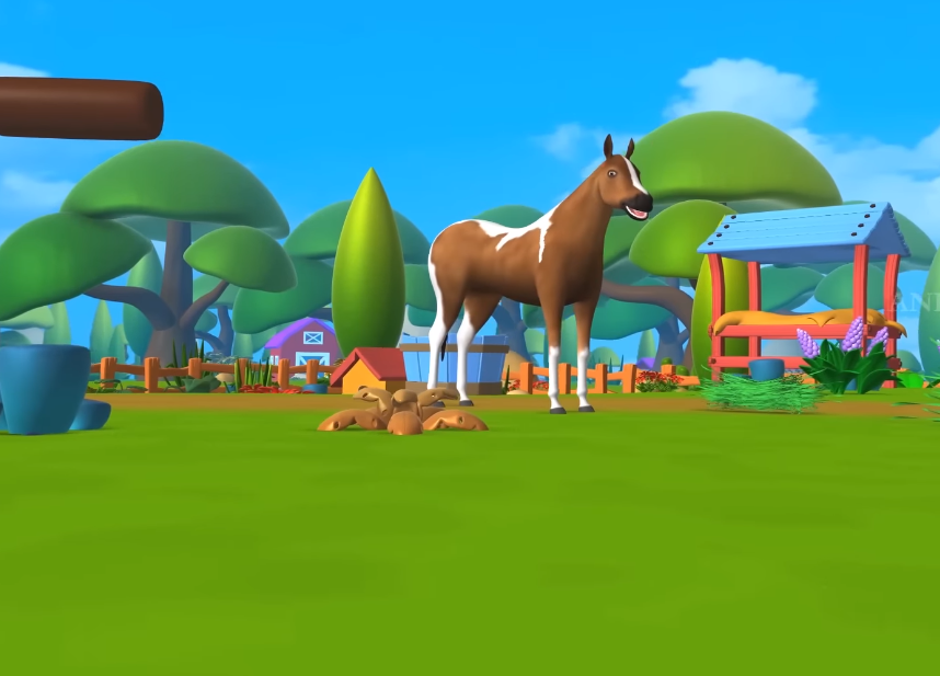 Funny Farm Animals Mud Horse Rescue from Mud Video Collection Barn ...