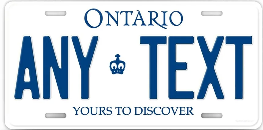 Ontario With Crown Custom Plate — Nene Solutions - Nenesolutions - Medium