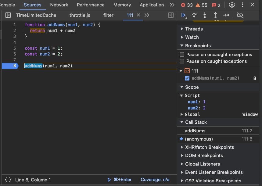 What happens when we run a piece of code in JavaScript from a broader ...