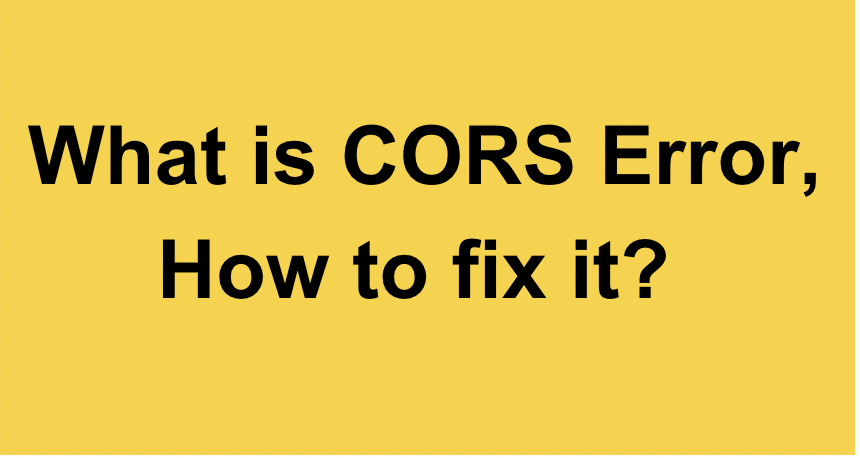 What is CORS Error, How to fix it ? | by Ruchi Vora | Jun, 2025 | Medium