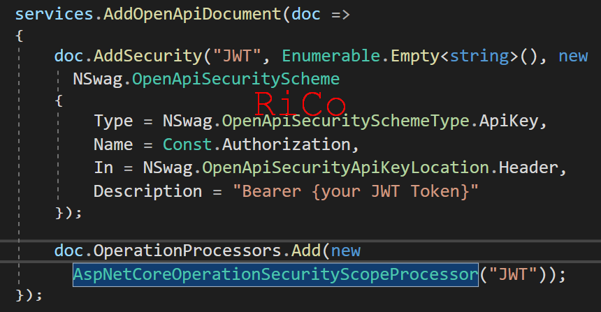 NSwag JWT Token Authorization in ASP.NET Core3.1 | by RiCo 技術農場 | RiCosNote | Medium