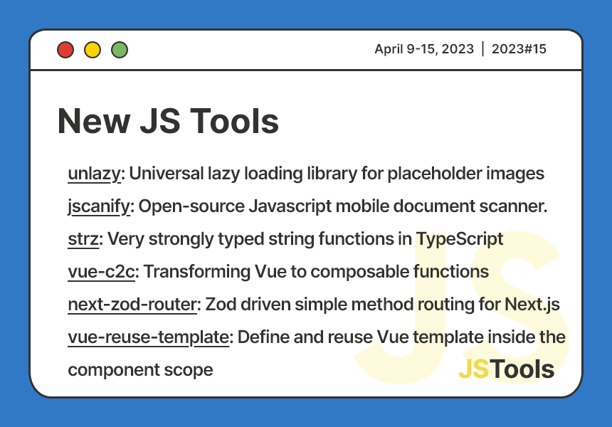 JSTools Weekly — 2023#15: Unlazy: Universal Lazy Loading | by JSTools ...