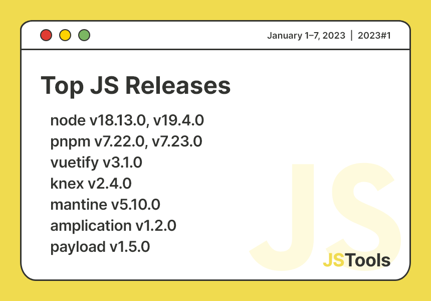 JSTools Weekly — 2023#1. ⭐jsdom v21 & visx v3 were released… | by JSTools Weekly | Medium