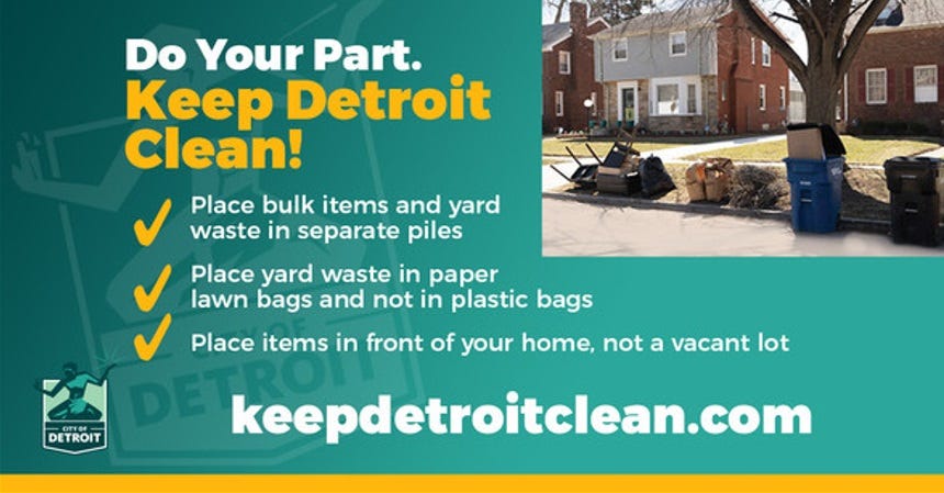 Do Your Part To Keep Detroit Clean | by San Bernardo Park Association ...