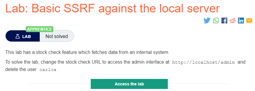 Lab: Basic SSRF against the local server | by İlteriş Kaan PEHLİVAN | Medium