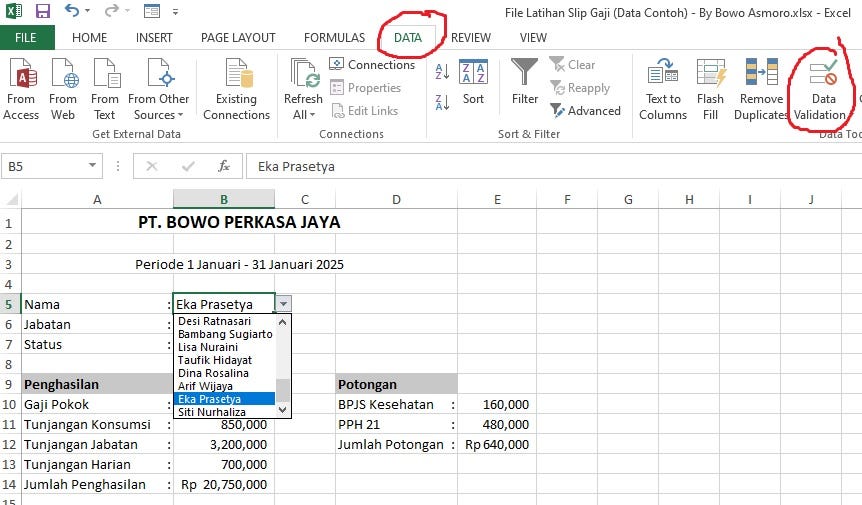 Cara Menggunakan Fitur Data Validation di Excel | by Arika Khoiriya ...