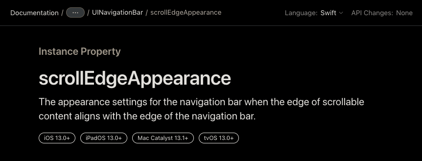 Hidden gem of UINavigationBar — scrollEdgeAppearance | by Thongchai Kolyutsakul | SwiftBlade ...
