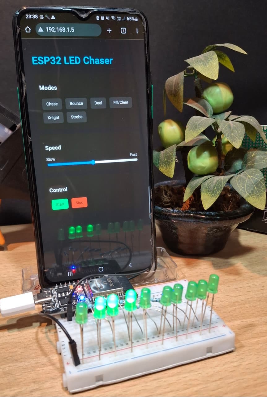 WiFi Controlled LED Chaser Using ESP32: From Simple Blinking LEDs to a Real IoT Device | by ...
