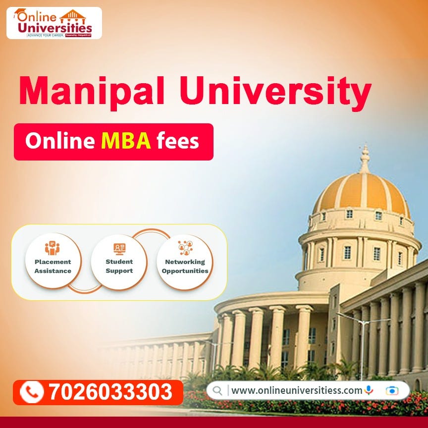Manipal University Online MBA Fees - chhotu ray - Medium