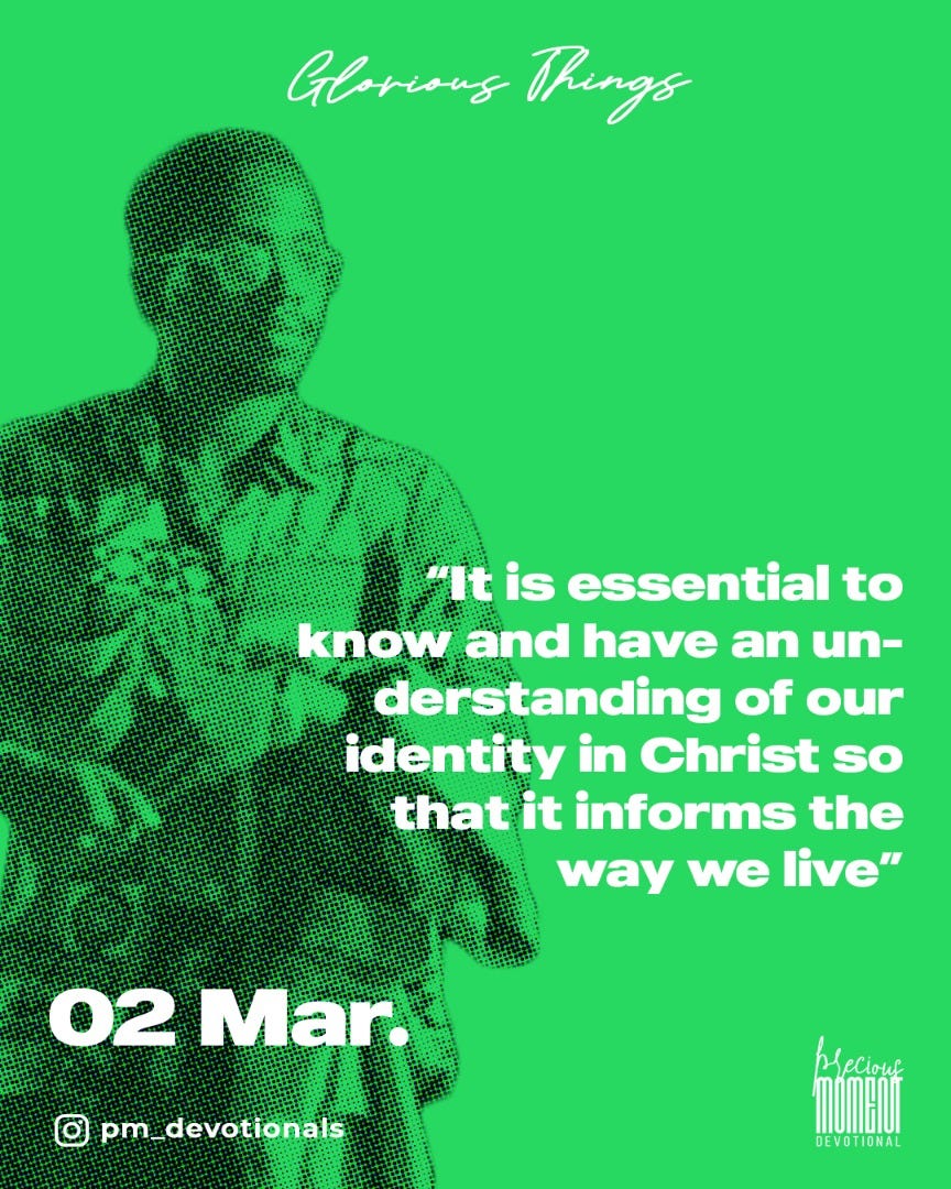 Jesus Christ (Our Identity). 2nd MARCH 2022 | by PRECIOUS MOMENT ...