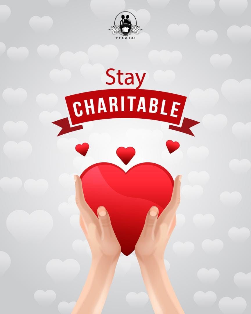 Stay Charitable. It all started after Pastor Tope’s… | by Team 101 ...