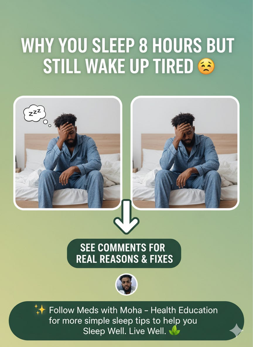😴 Why You Sleep 8 Hours but Still Wake Up Tired | by Meds With Moha | Oct, 2025 | Medium