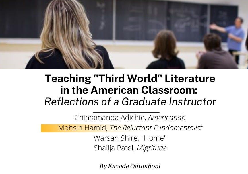 Teaching “Third World” Literature in the American Classroom ...