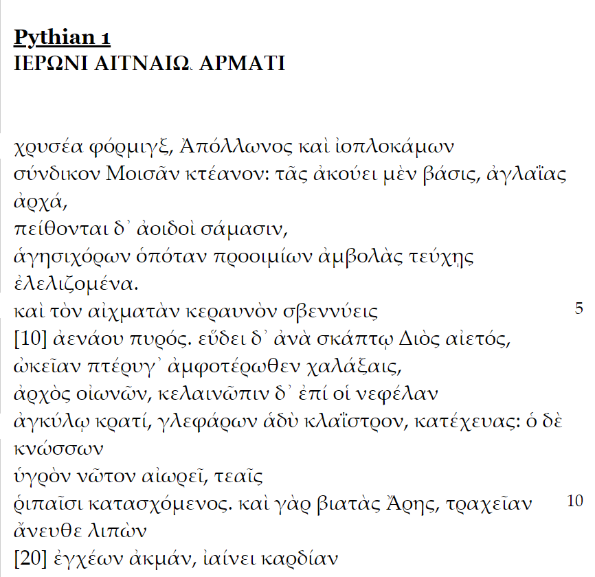 Pindar: Pythian 1. [Strophe A] This lyre of gold is… | by Adam Roberts ...
