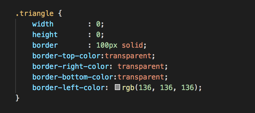 How to draw triangles in CSS?. Method1: Draw triangles | by Ziyun He | Medium