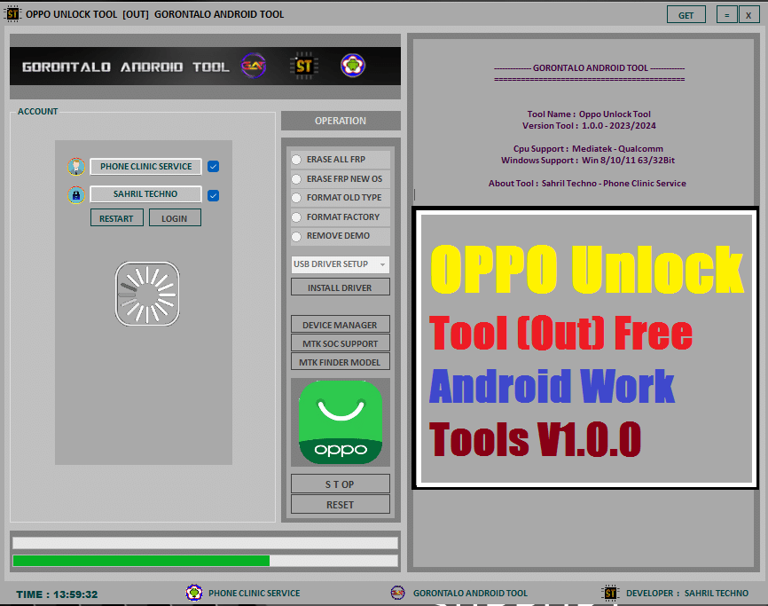 OPPO Unlock Tool (Out) Free Android Work Tools V1.0.0 | by GSM Crack ...