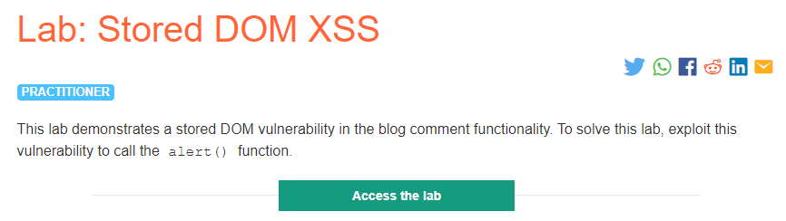 Lab: Stored DOM XSS. Merhabalar herkese, | by İlteriş Kaan PEHLİVAN | Medium