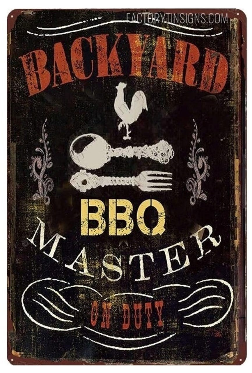 Backyard Bbq Tin Signs - factorytinsigns - Medium