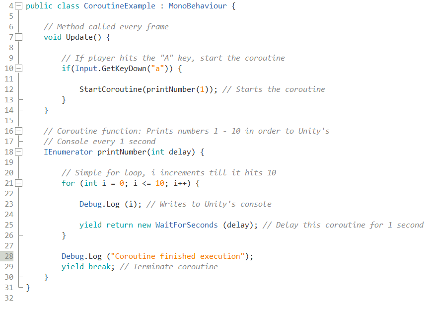Coroutine Functions In Unity What Are They And How Do They Work By Nathan Ahrens Townsend