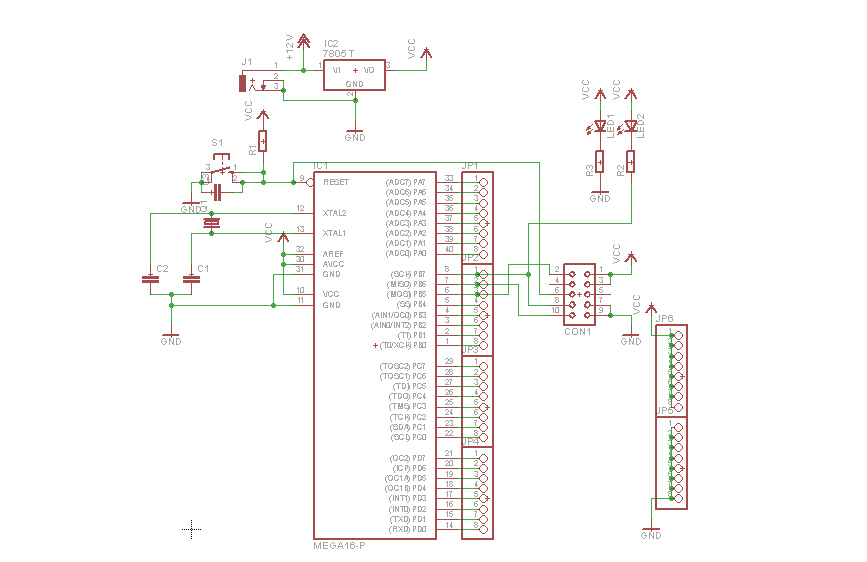 Free Download Sistem Minimum Atmega 16 / Atmega 32 PCB Layout | by Anak ...
