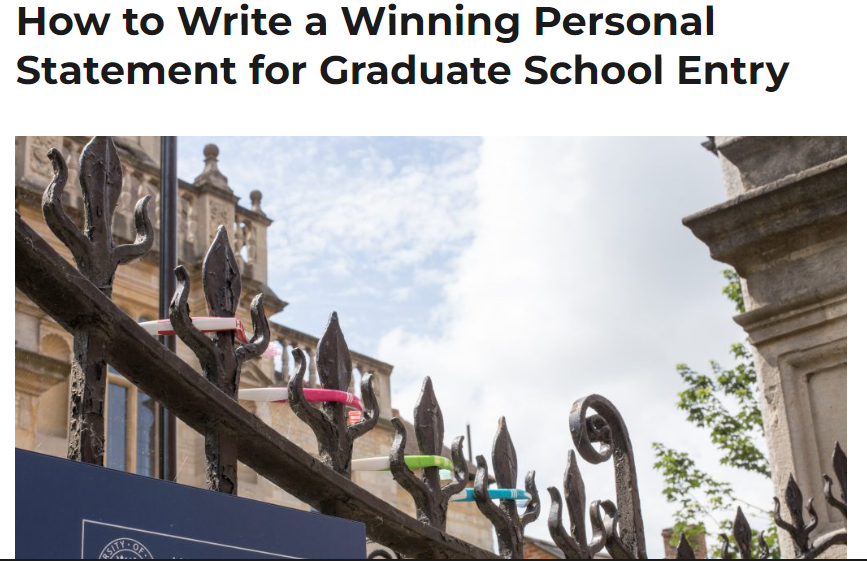 How to Write a Winning Personal Statement for Graduate School Entry ...