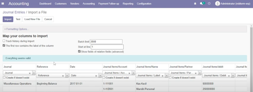 Odoo 14 Setup-Upload/Import Master Data — 04 Account Beginning Balance ...