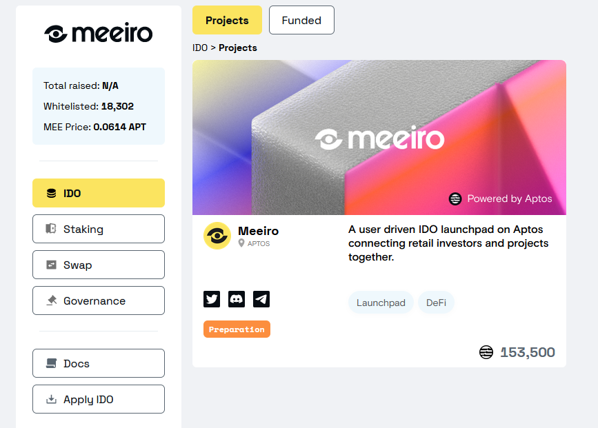 IDO Launchpad Jaringan APTOS. Pengantar Platform Meeiro adalah IDO… | by taufik | Medium