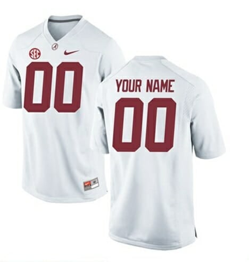 Alabama Crimson Tide Custom Name and Number College Football Jersey ...