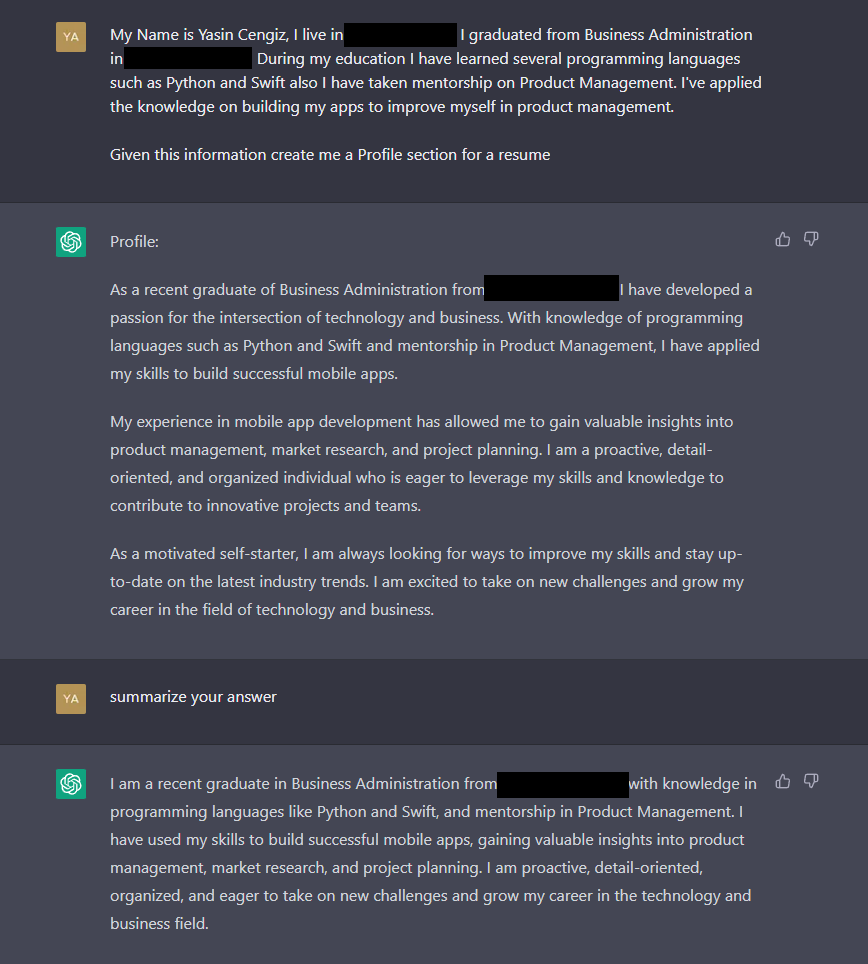 Create a CV and a Cover Letter Using ChatGPT as a New Graduate | by ...
