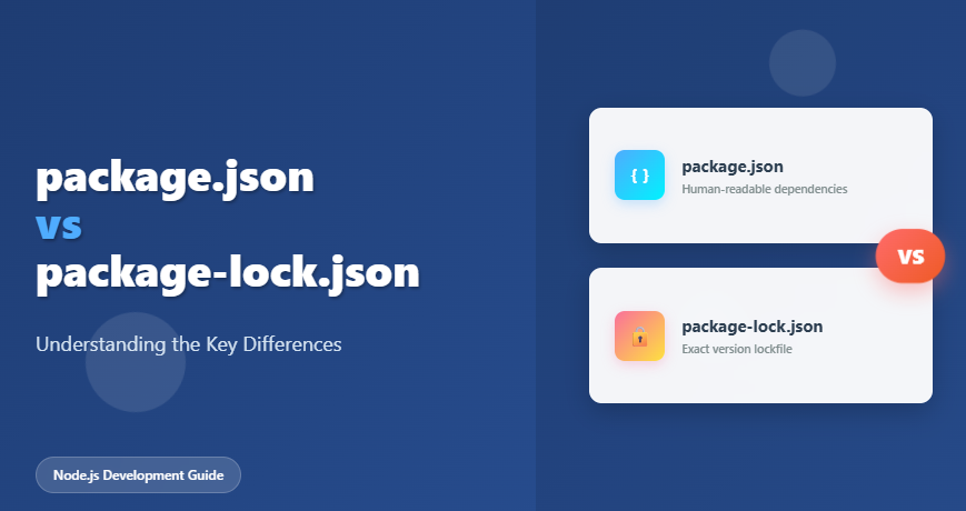 Key Differences Between package.json and package-lock.json: A Developer’s Complete Guide | by ...