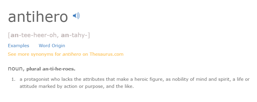 ALL ABOUT ANTI-HEROES!. Examples of relevant anti-heroes: | by ...