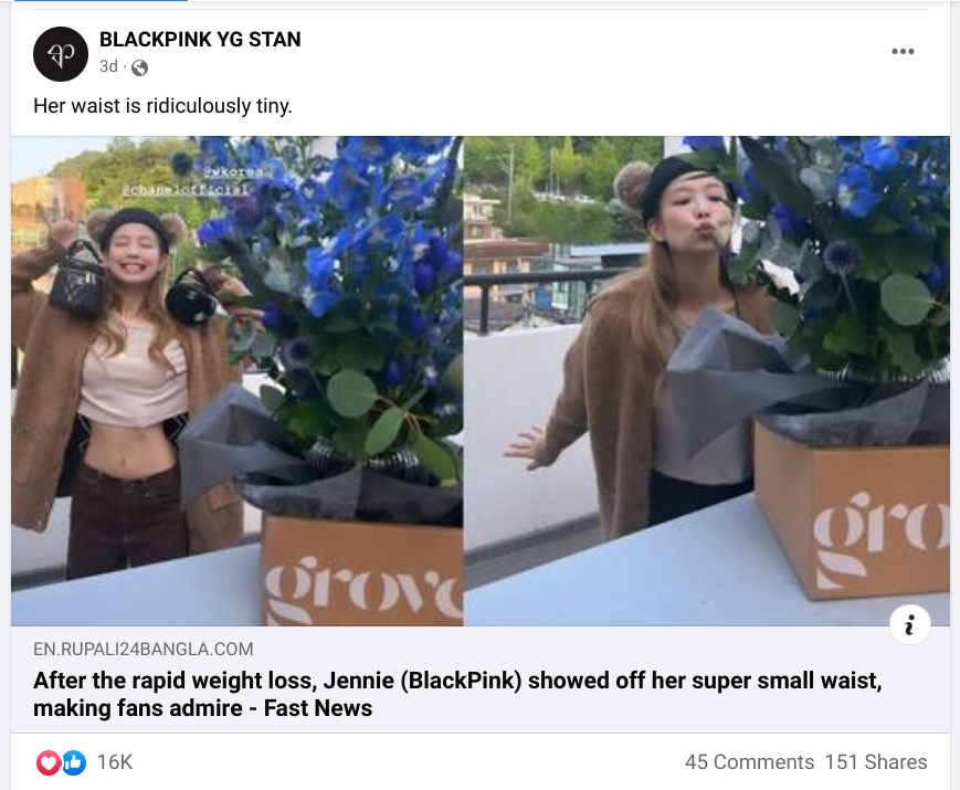Jennie from BlackPink lost a lot of weight and people are applauding it ...