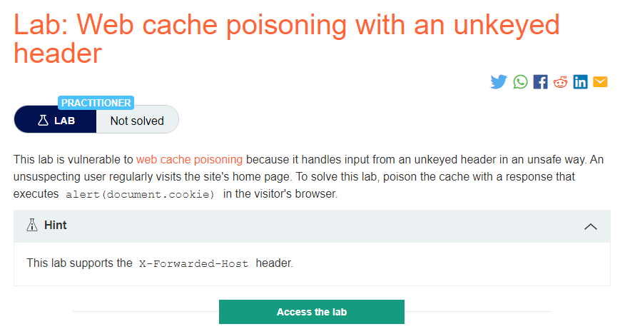 Lab: Web cache poisoning with an unkeyed header | by İlteriş Kaan PEHLİVAN | Medium