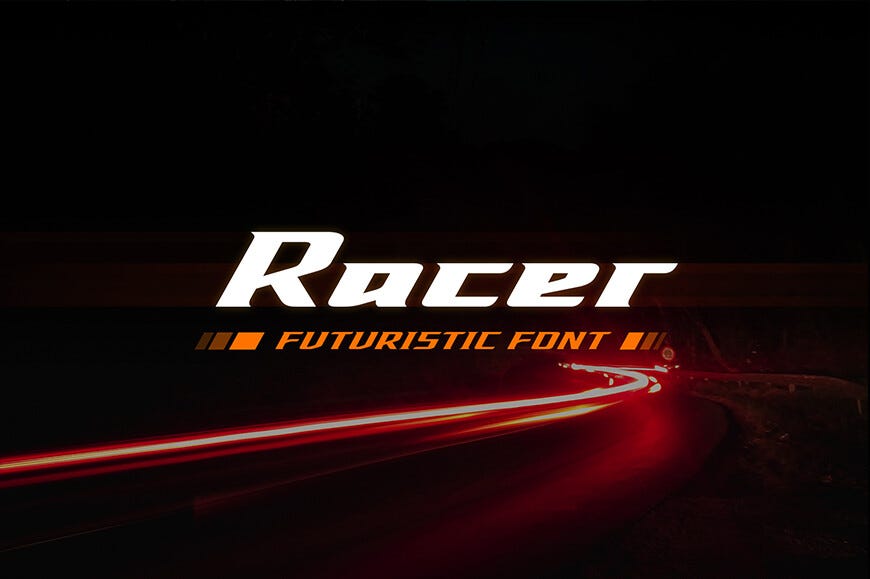 Racer Font - Lyraluminescent - Medium