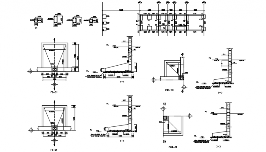 COLUMN PLAN AND ELEVATION WITH ITS MOUNTING IN AUTOCAD FILE | by ...