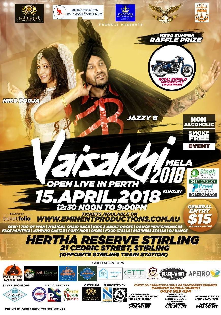 Vaisakhi Mela Perth 2018. Today online book ticket for upcoming… | by ...