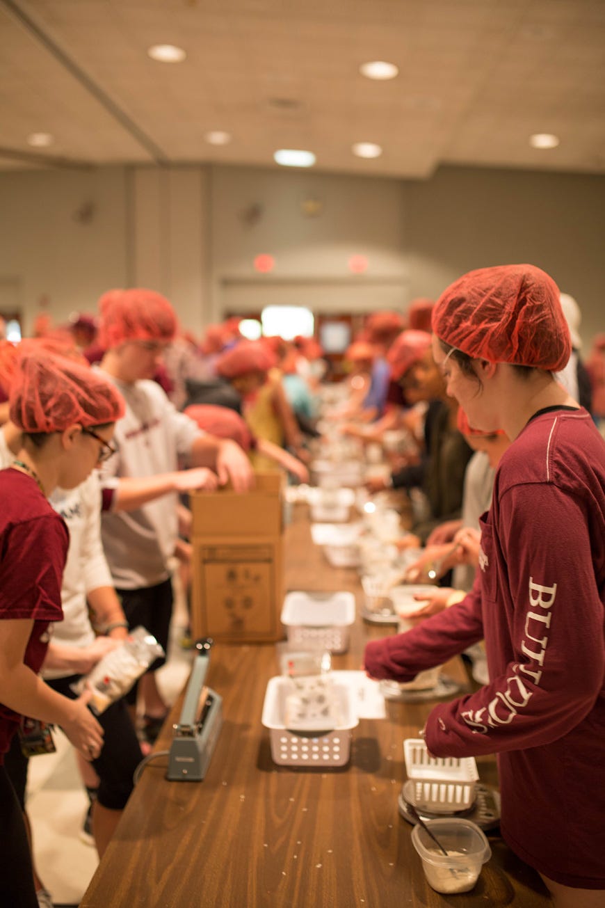 True Maroon Students at MSU Pack 10,000 Meals to Combat World Hunger ...