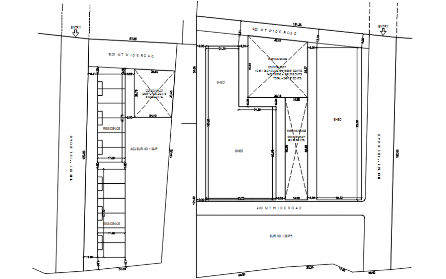 EXISTENCE RESIDENCE SITE LAYOUT PLAN CAD DRAWING DETAILS DWG FILE | by ...