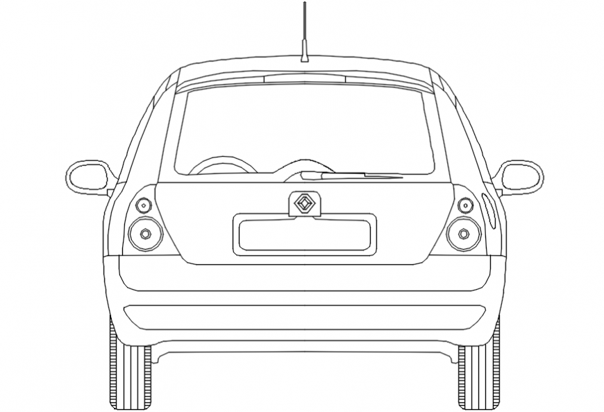 SUV MODEL BACK VIEW CAR MODEL FILES | by Autocad Files | Medium