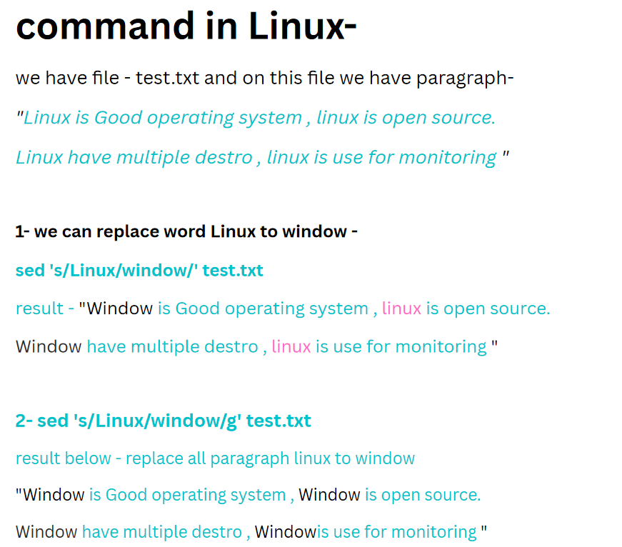 how to use SED command in Linux - Ram Dixit - Medium