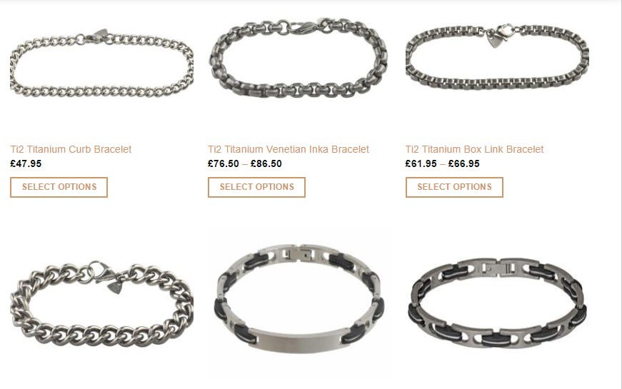 Ti2 Titanium Jewellery for Men | Titanium Ring & Bracelet - Godfrey ...